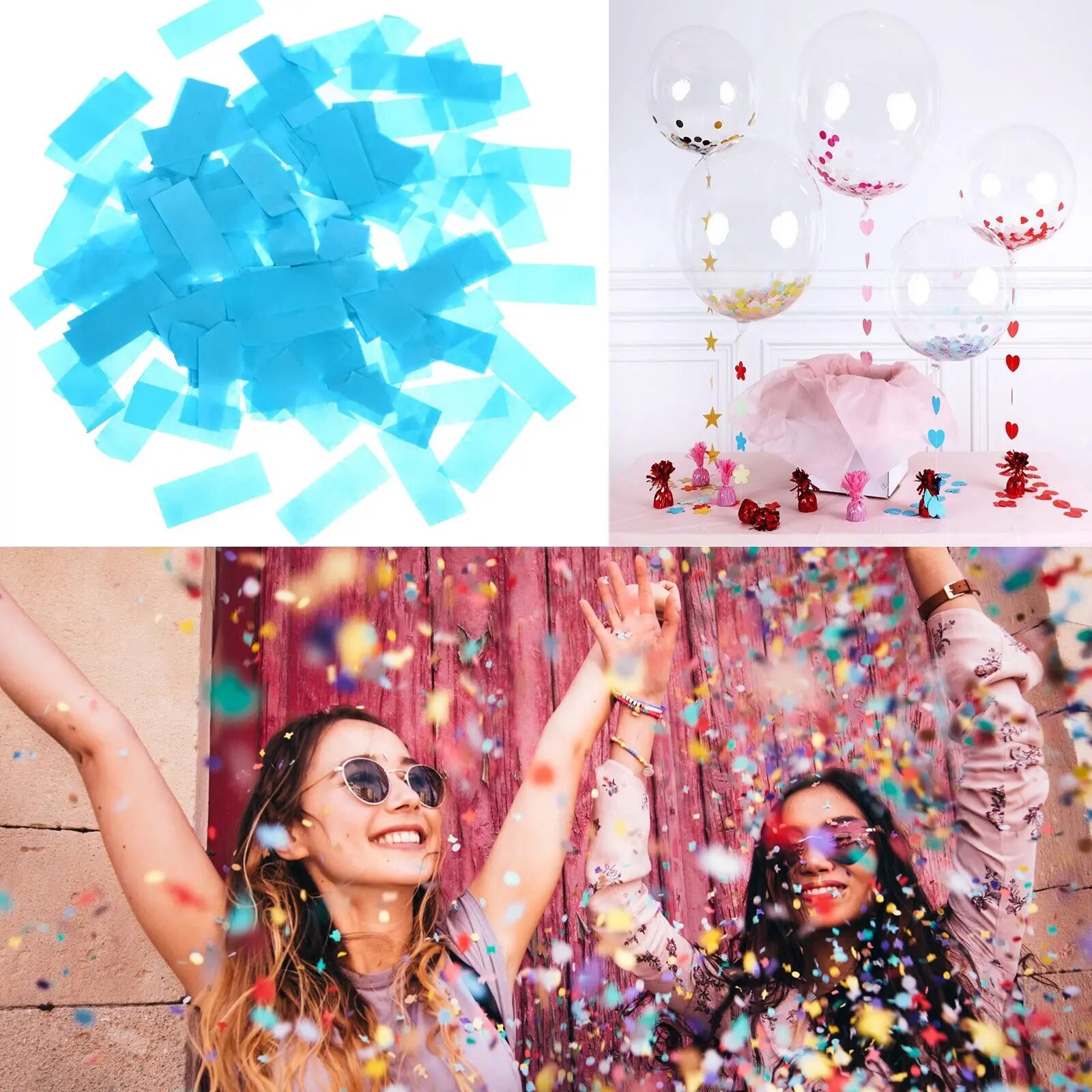 Конфетти «Прямоугольники глубые» бумажные, 18 г, для праздничного декора, яркие цвета