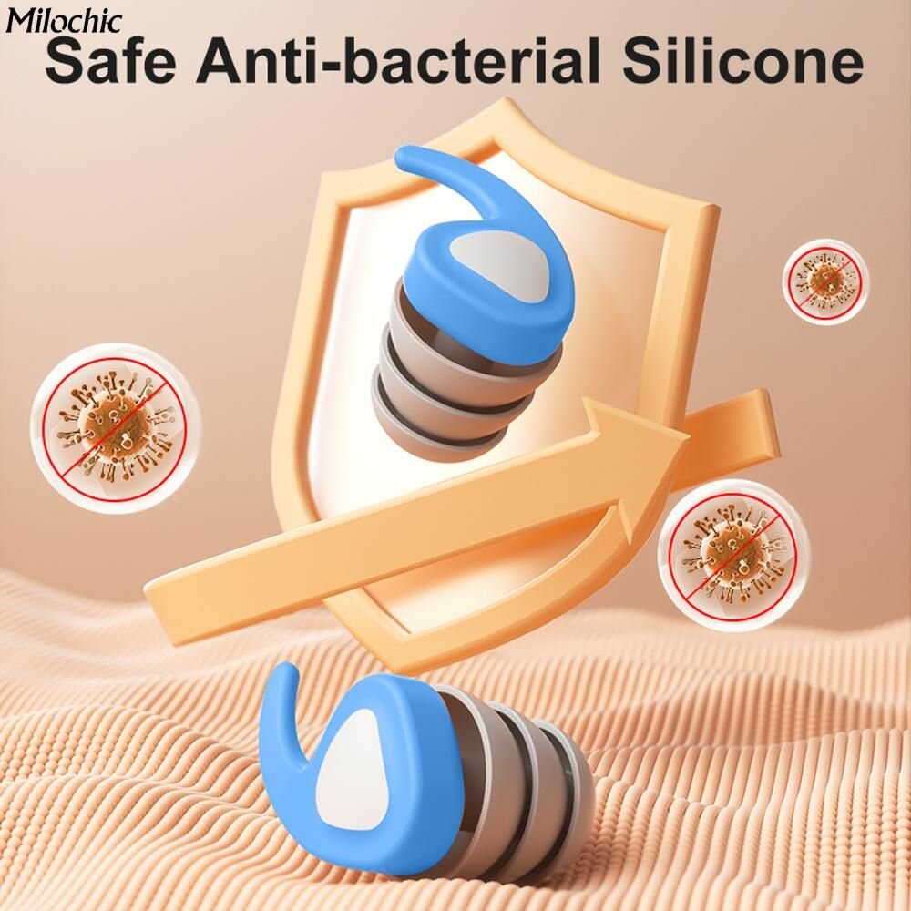 Детские силиконовые беруши водонепроницаемые с шумоподавлением многоразовые для сна и плавания