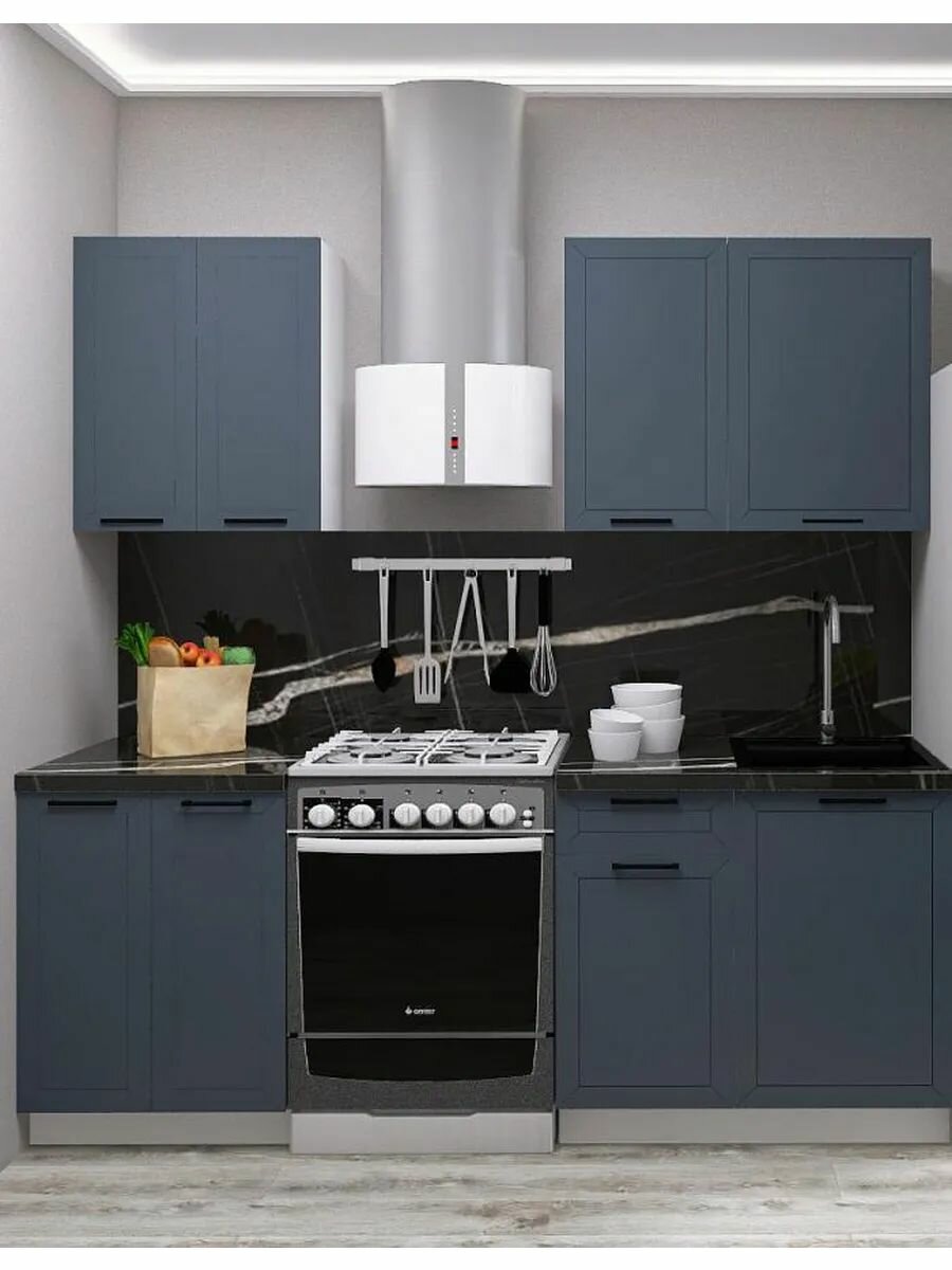 Кухонный гарнитур Сектор 1.5 м, мебель для дома и кухни, Белый / Океания