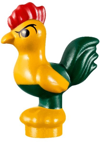 Chicken, Moana with Dark Green Tail Feathers (Heihei), 28586pb01 Bright Light Orange U