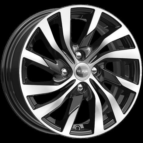 Диск автомобильный литой iFree КС882 15x6 4x100 et37 dia60.1 Чёрный глянцевый с полированной лицевой частью