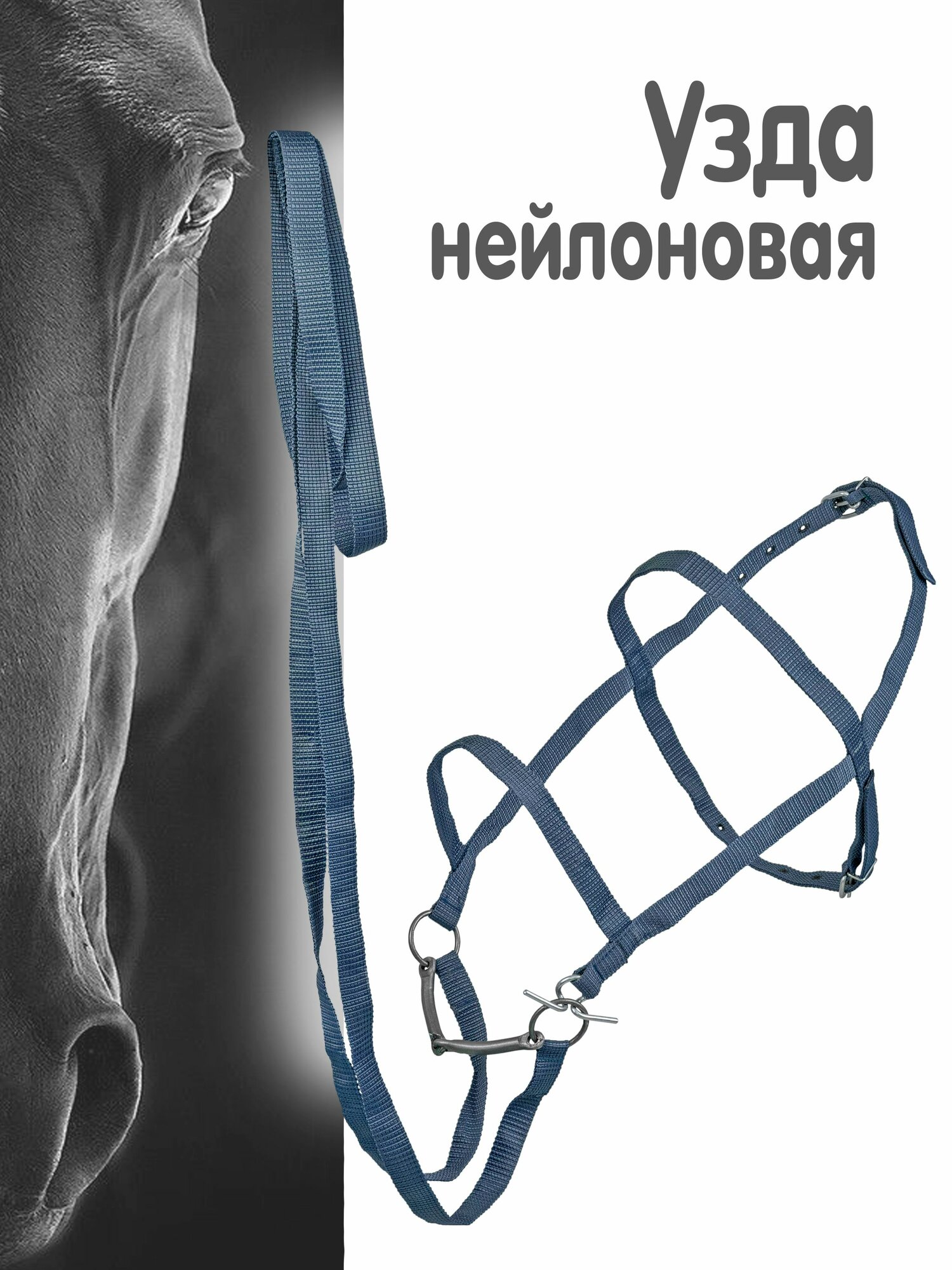 REITER Узда для лошади нейлоновая 25 мм