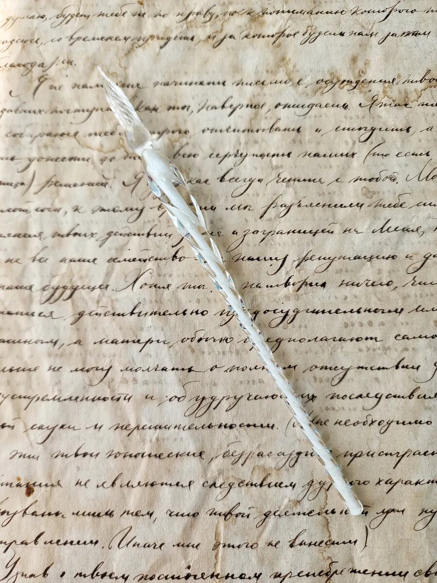 Стеклянное перо-ручка Glass Pen для каллиграфии, леттеринга, письма и рисования