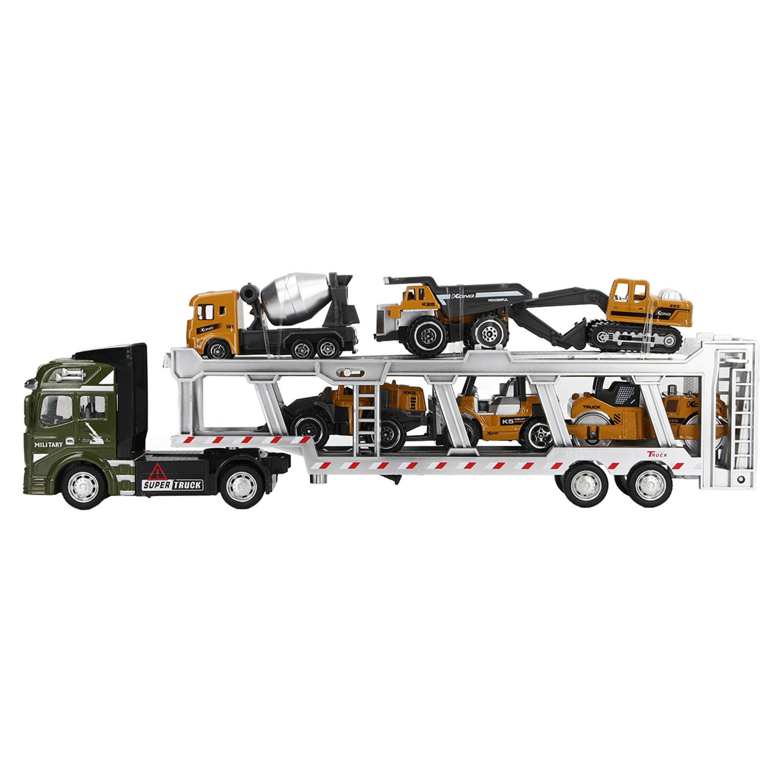 7 в 1 Transport Travel Toy Toy сплав сплав с обратной функцией.
