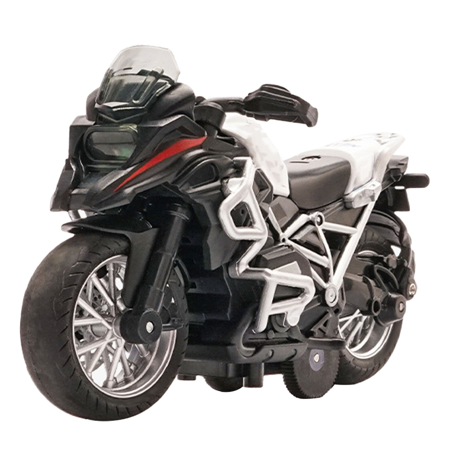 1:14 Масштабная модель мотоцикла со светомузыкой Реалистичная модель мотоцикла из сплава и пластика для детей и мальчиков, белая