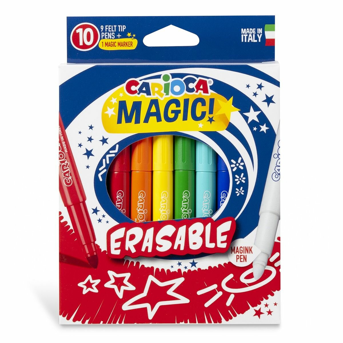 CARIOCA Magic Markers фломастеры меняющие цвет, стираемые, набор 10 цветов, 43182
