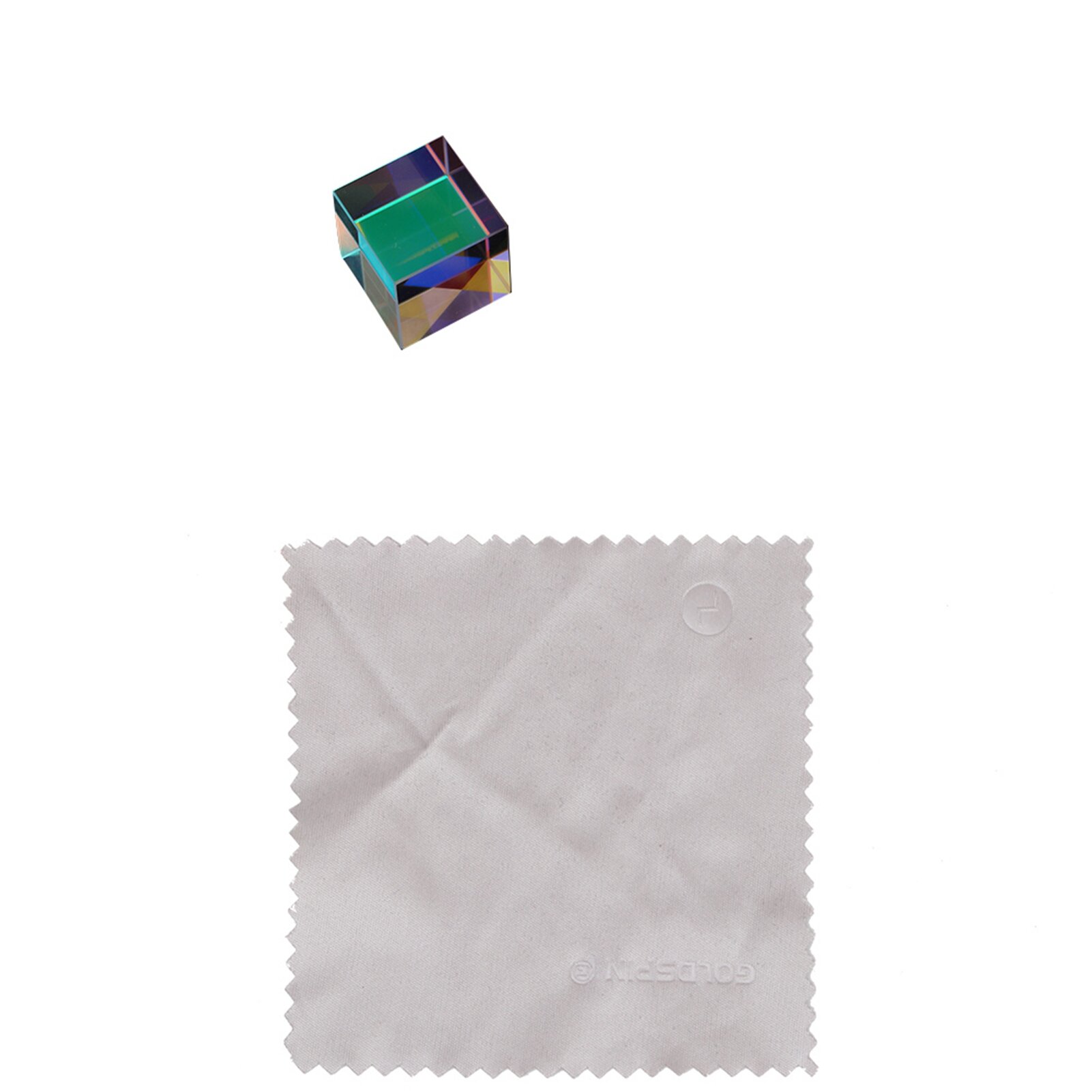 Кубическая витражная призма 2 2 2 см с шестигранной подсветкой