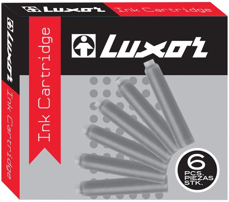 Картриджи чернильные Luxor черные, 6шт, картонная коробка