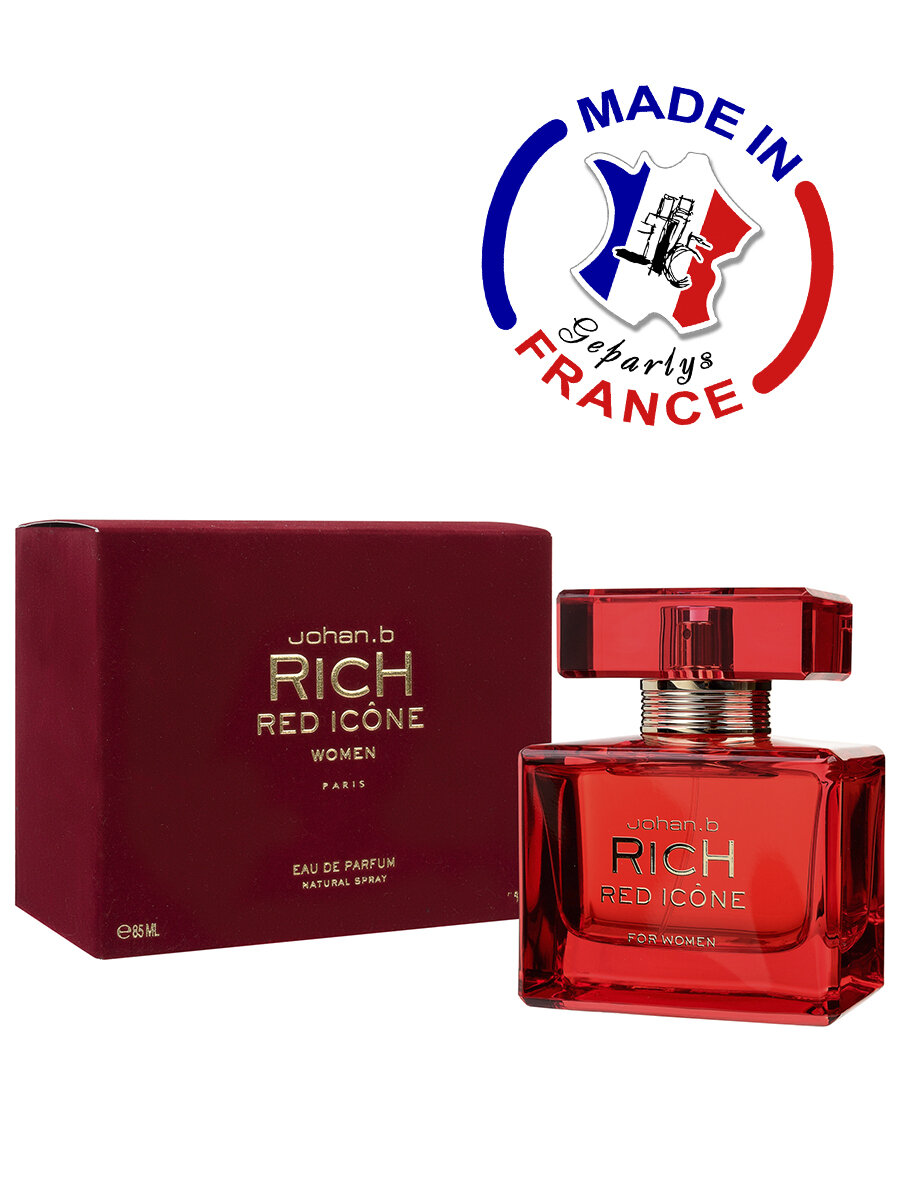 GEPARLYS PARFUMS PARIS, Парфюмерная вода женская Rich Red Icon women, 85ml