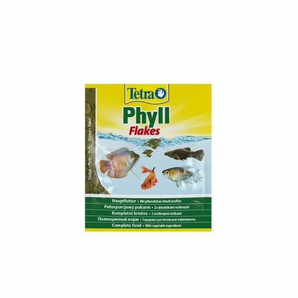 TetraPhyll корм для всех видов рыб растительные хлопья 12 г (sachet)