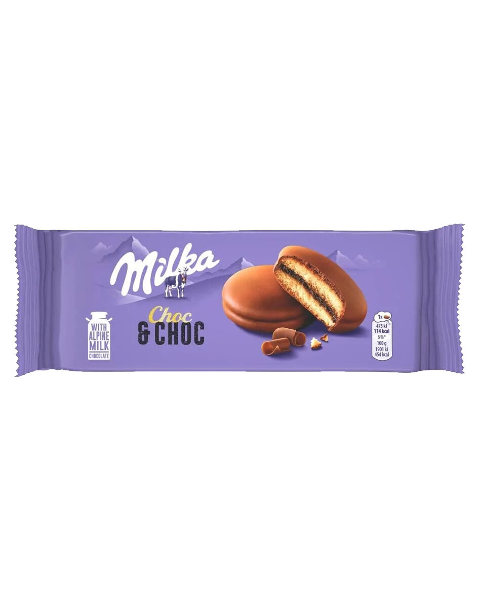 Печенье бисквитное Milka Choc&Choc 150г x 1шт
