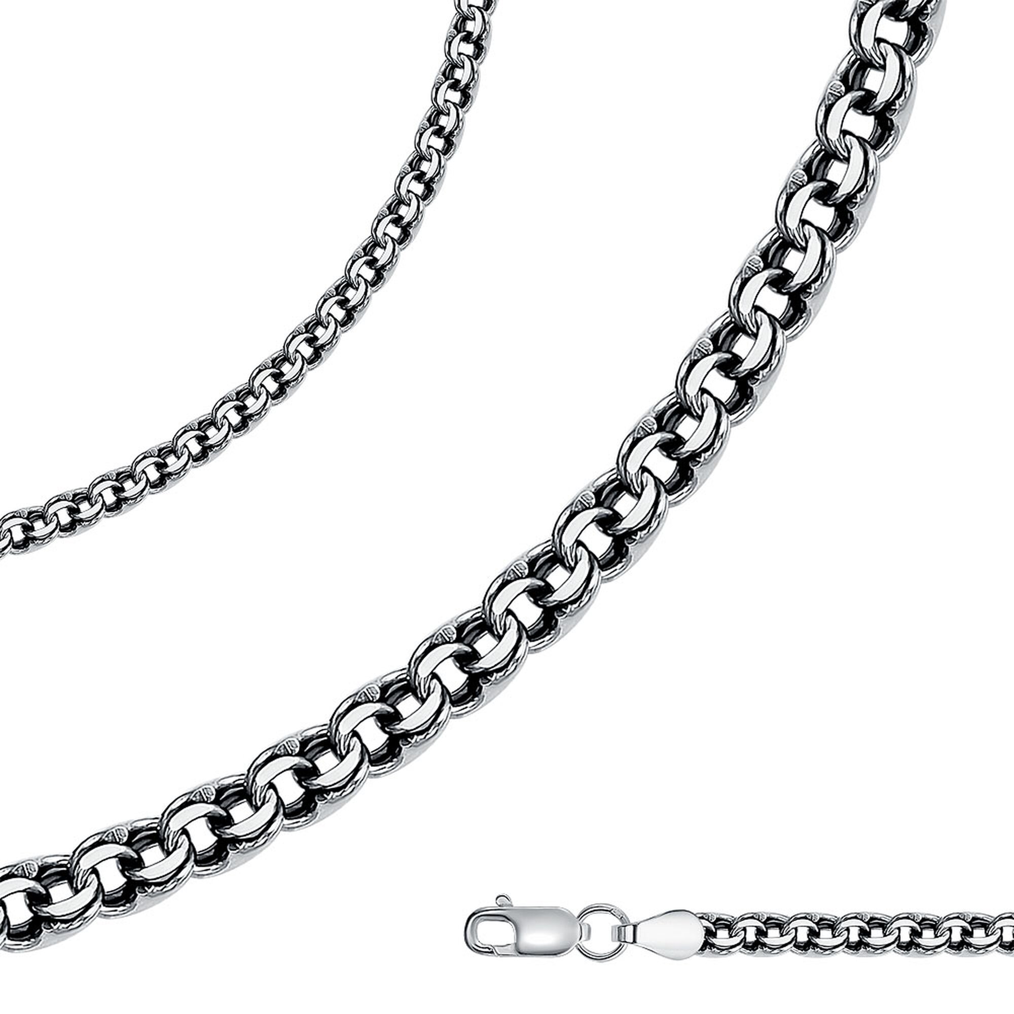 Цепь серебро, 925 проба, чернение