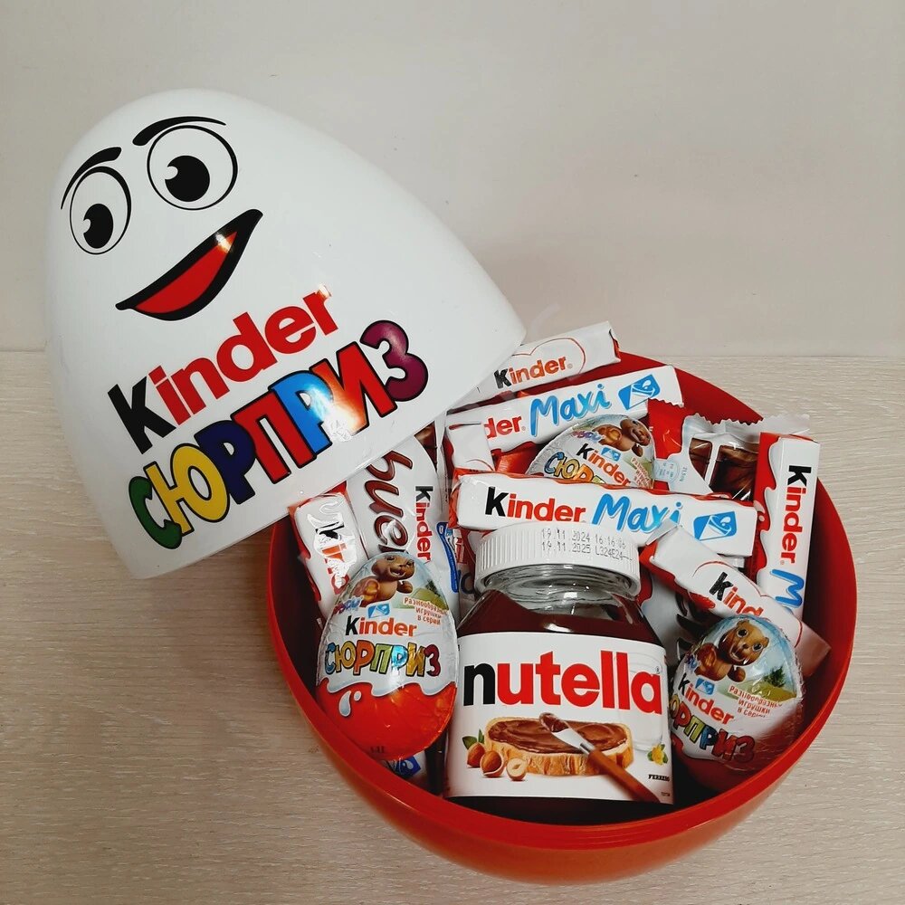 Сладкий подарок LAKRES "Киндер сюрприз большое яйцо", высота 30 см