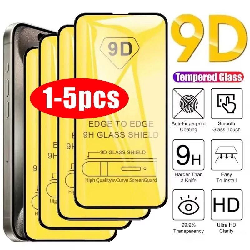 1-5 шт. 9D полное стекло для Samsung Galaxy S25 Ultra S24 S23 FE S22 S21 Защитная S25 Plus, 4Pcs