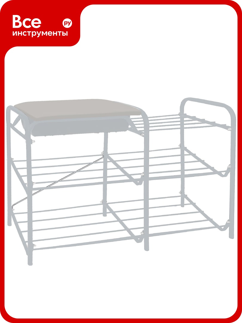 Этажерка с ящиком Nika НИКА ЭТП1-1 ЭТП1-1/МС светло-серый/матовый серый