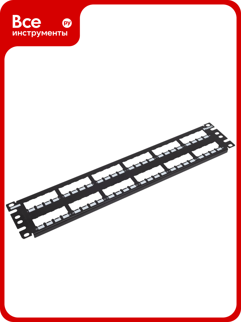 Патч-панель PANDUIT CP48BLY модульная цельнометаллическая Mini-Com 19, 48 портов, 2U