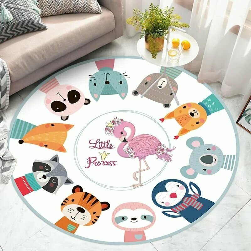 Коврик-мешок Topodrom "Фламинго", для ползания, 150x140 см, текстиль, сумка для переноски