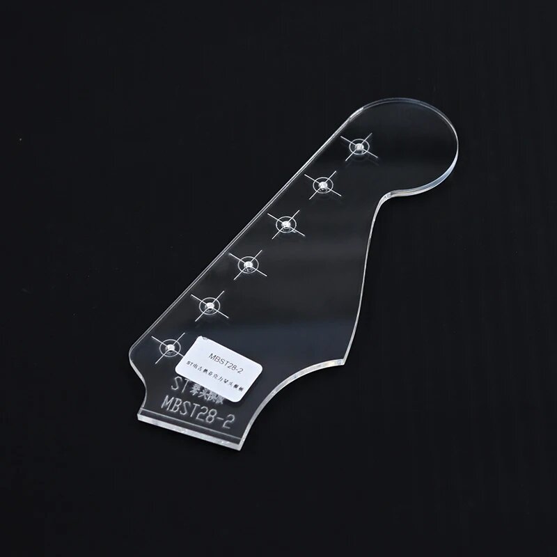 Шаблон для головы гитары, электрогитары, акустической гитары, укулеле, прозрачный акриловый шаблон для изготовления гитары ST-MBST28-2