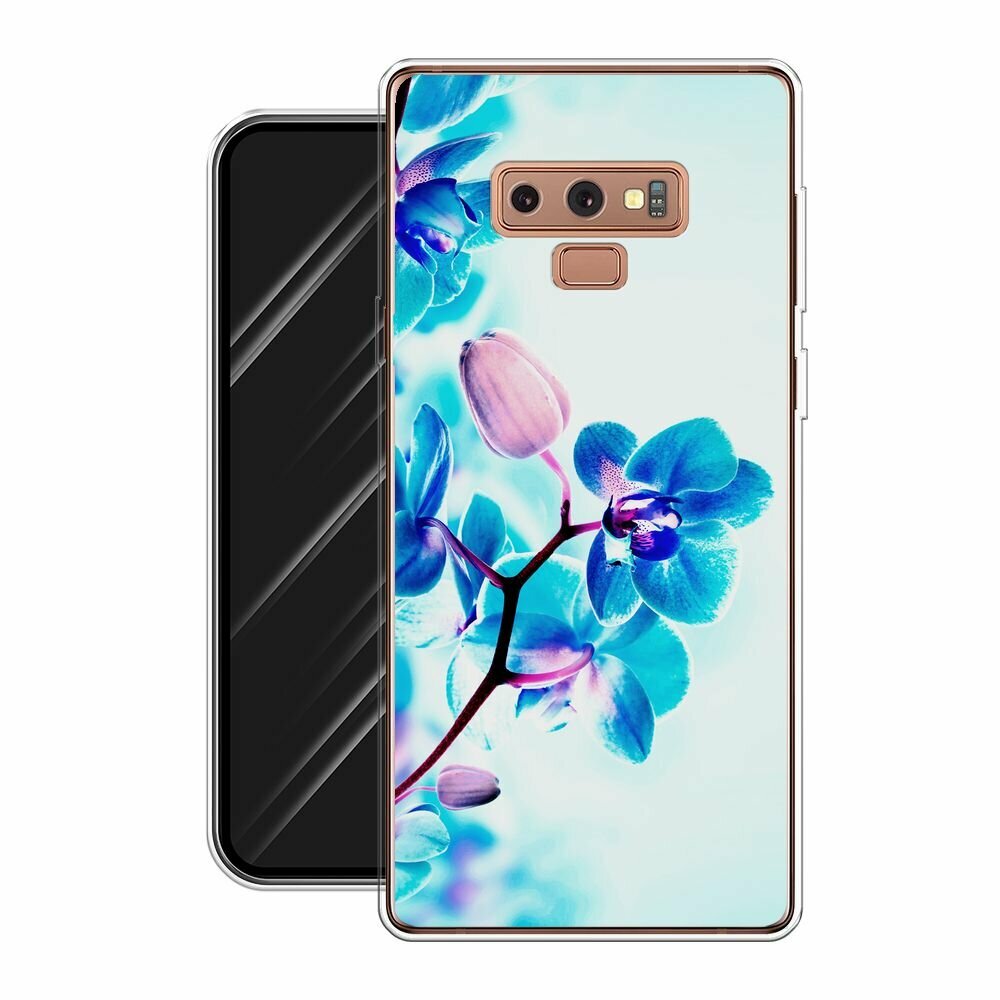 Чехол на Samsung Galaxy Note 9 / Самсунг Галакси Нот 9 с принтом "Голубая орхидея" — фото 1