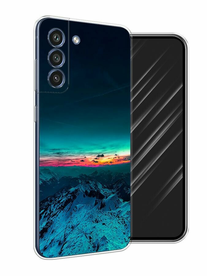 Чехол на Samsung Galaxy S21 FE 5G / Самсунг Галакси S21 FE с принтом "Закат в горах"