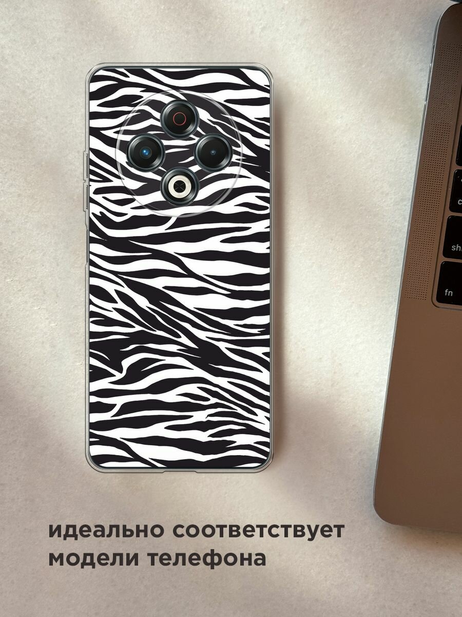 Чехол на Tecno Spark 30 / Текно Спарк 30 с принтом "Принт зебра" — фото 1