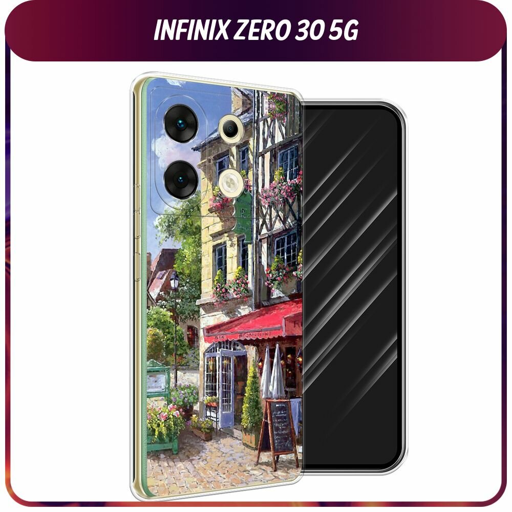 Чехол на Infinix Zero 30 5G / Инфиникс Зеро 30 5G с принтом "Старая улица"