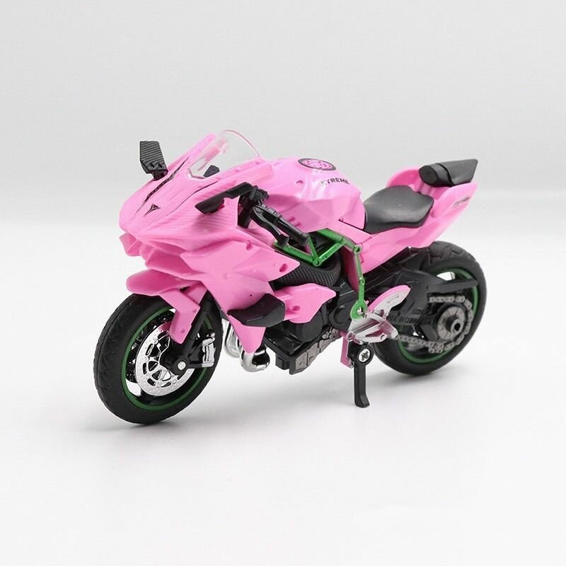 Модель мотоцикла Kawasaki(светло-розовый)