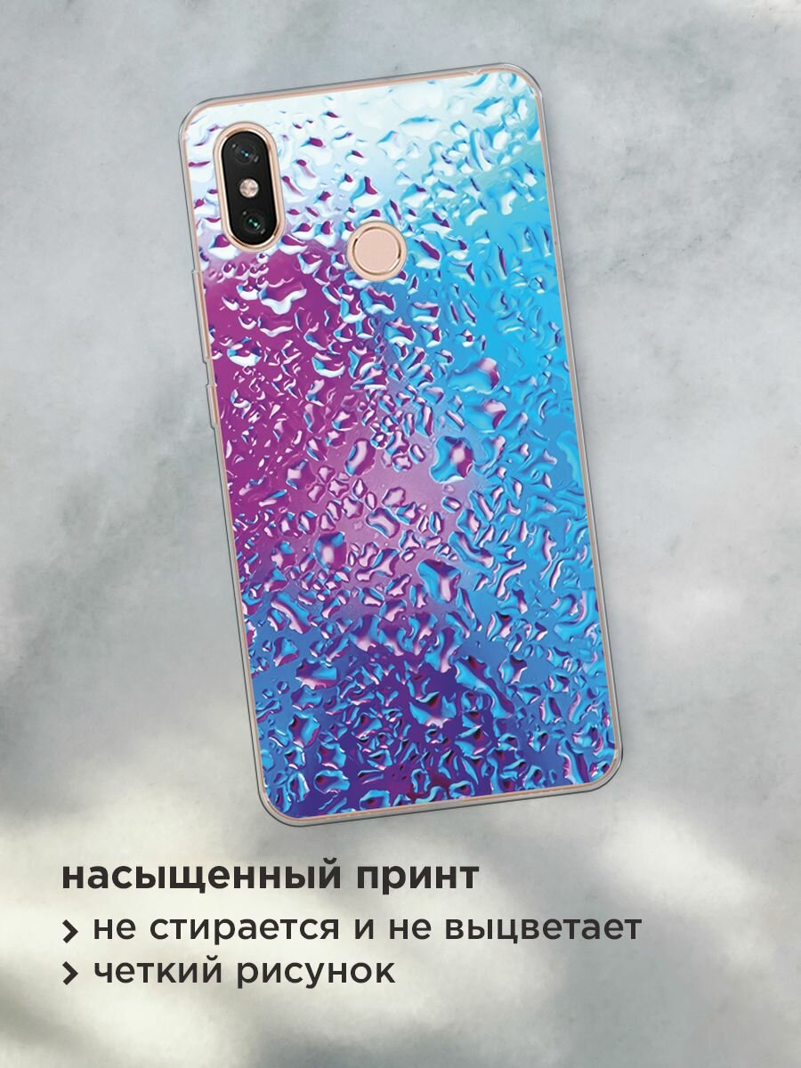 Чехол на Xiaomi Mi Max 3 / Сяоми Ми Макс 3 с принтом "Капли на стекле" — фото 1