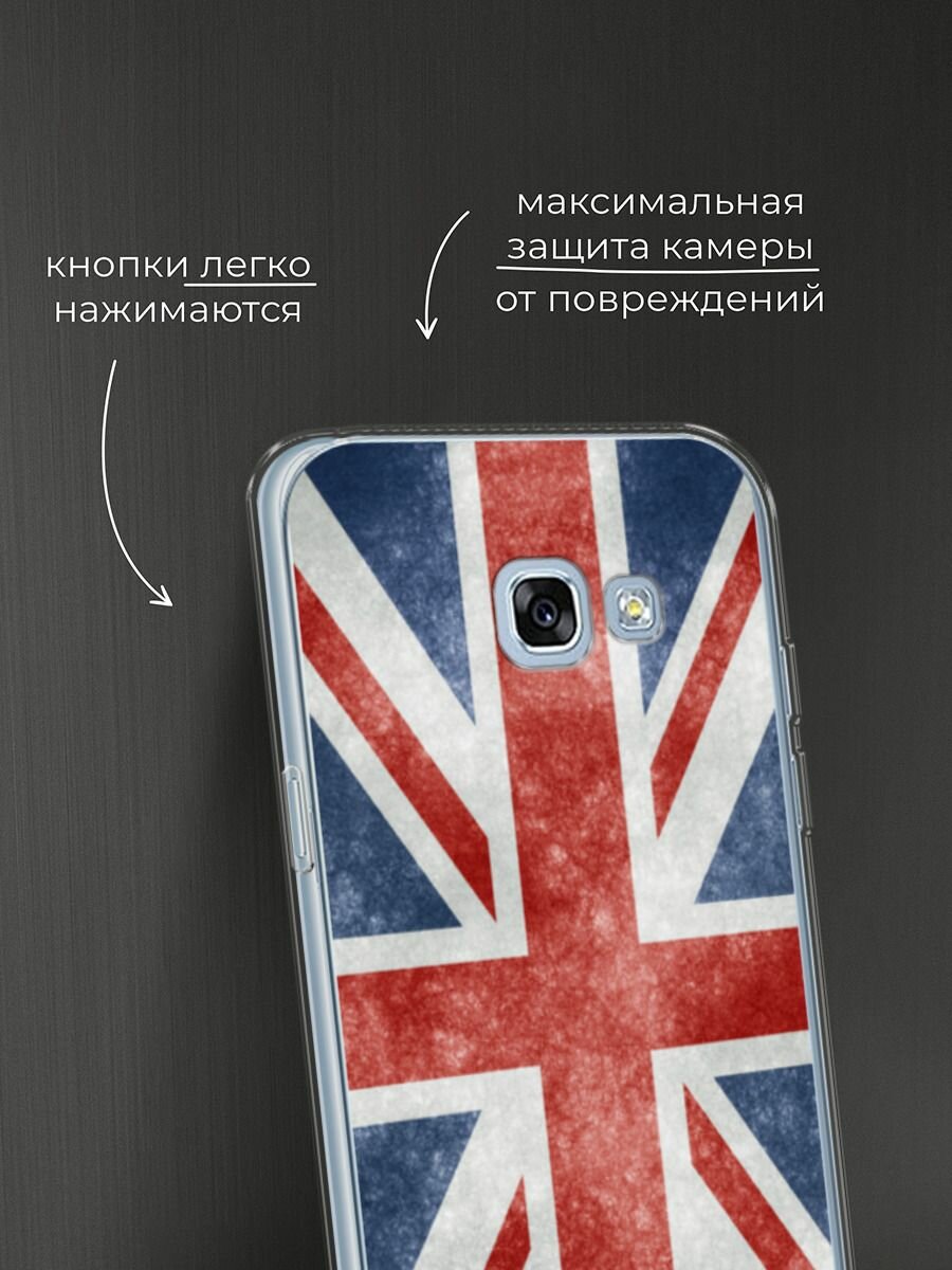Чехол на Samsung Galaxy A5 2017 / Самсунг Галакси А5 2017 с принтом "Флаг Великобритании 1" — фото 1