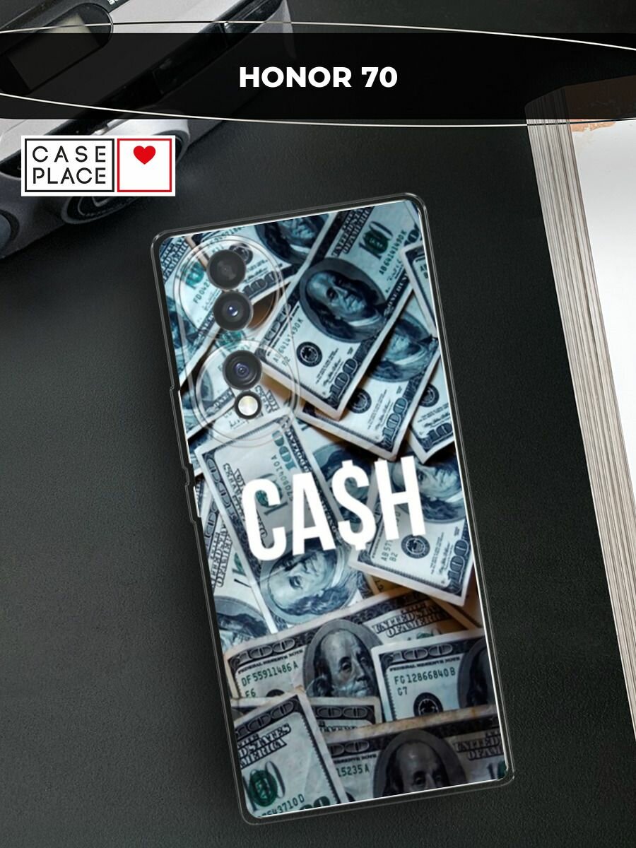 Силиконовый чехол на Honor 70 / Хонор 70 с принтом "Cash"