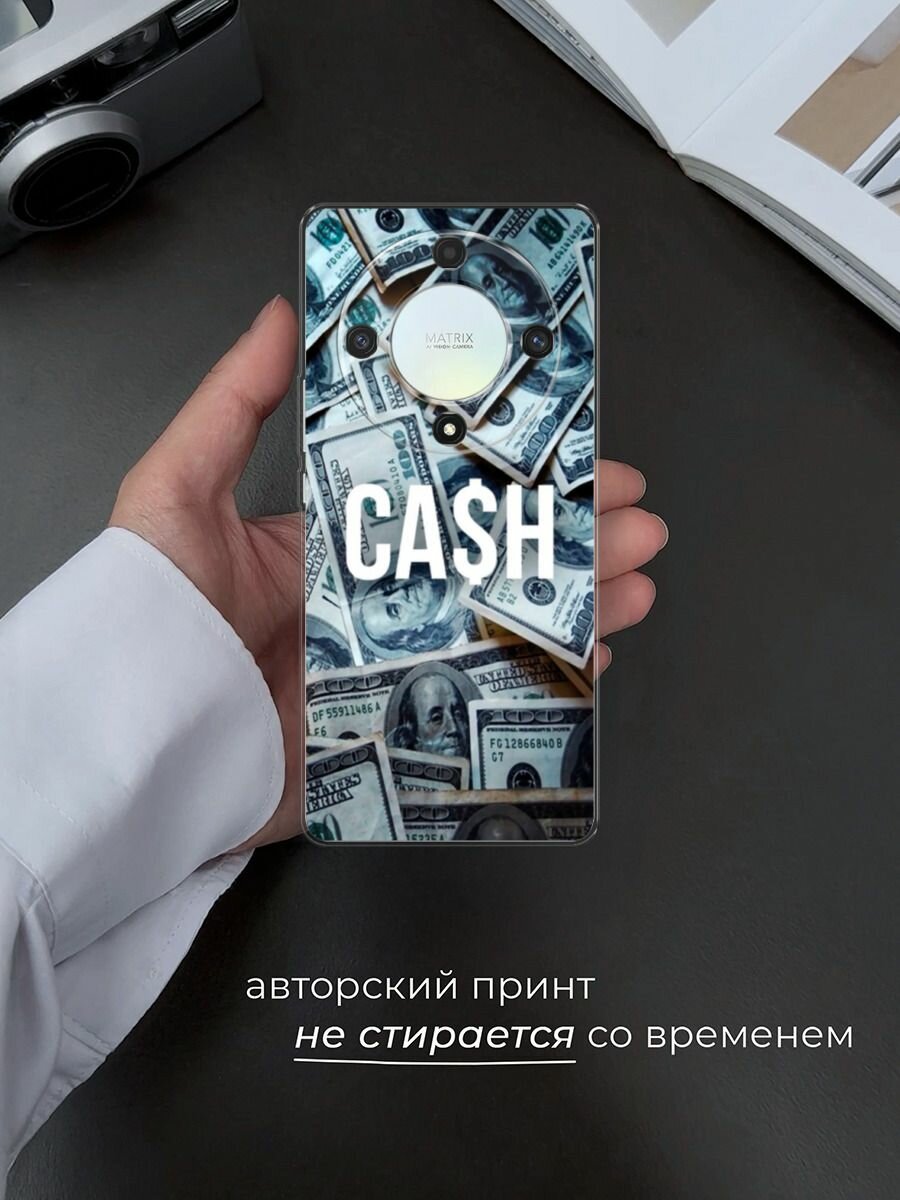Силиконовый чехол на Honor X9A / Хонор X9A с принтом "Cash" — фото 1