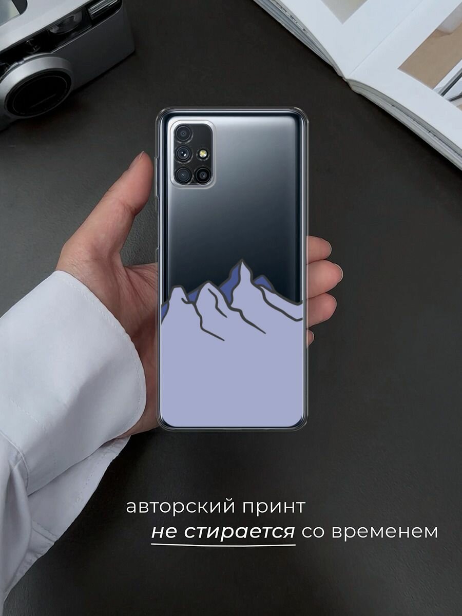 Чехол на Samsung Galaxy M31s / Самсунг Галакси M31s с принтом "Гора", прозрачный — фото 1