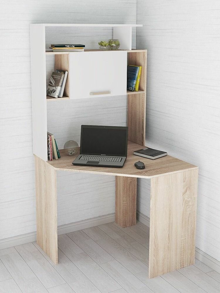 Угловой компьютерный стол Квартет-12 от тэкс 1752х900х900мм дуб сонома/белый