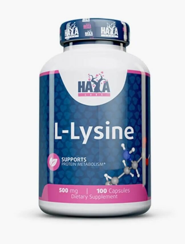 Haya Labs L-Lysine 500 Mg / L-лизин / 100 капс.