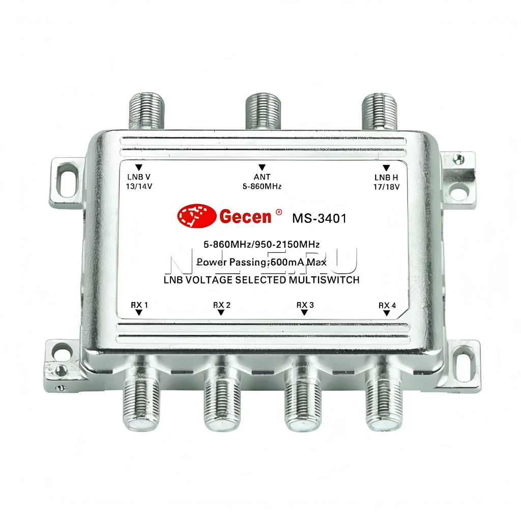 Мультисвитч радиальный разветвитель кабеля на 4 тв Gecen 3x4, MS-3401