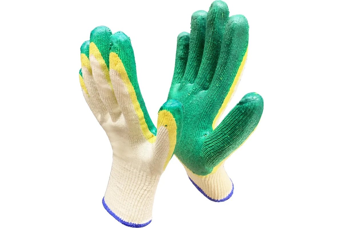 Master-Pro® СТАНДАРТ-2Лперчатки х/б с двойным латексным покрытием, 10 пар 3013-CLA2-10