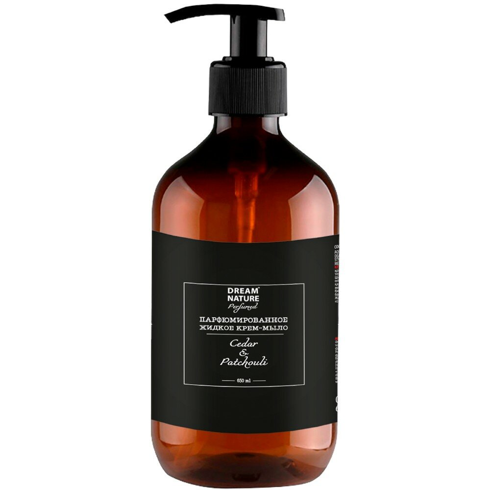 DREAM NATURE Крем-мыло жидкое Cedar/patchouli парфюмированное 650 мл для ежедневного ухода
