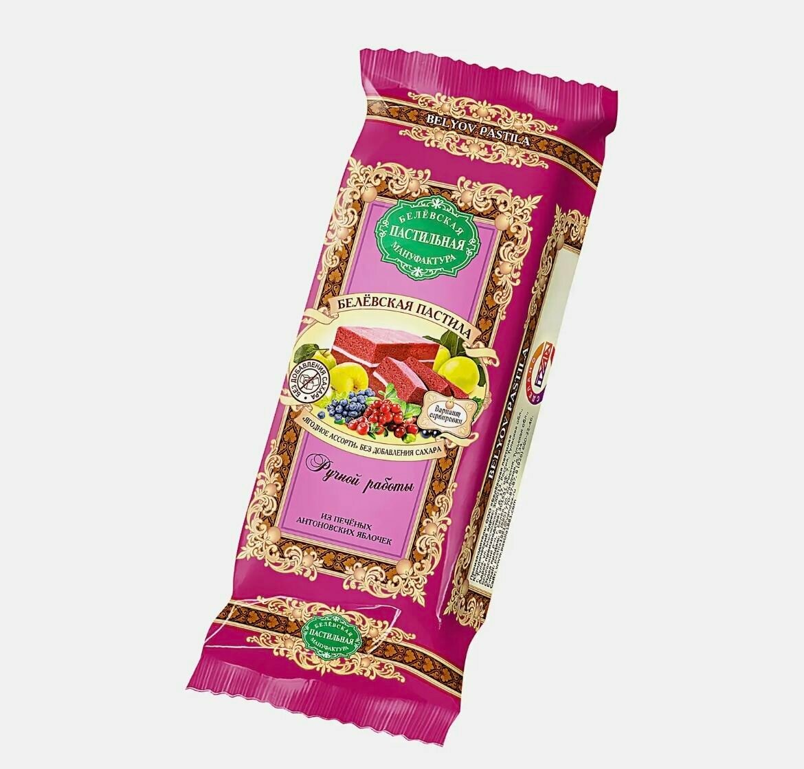 Пастила белевская ягодное ассорти, без сахара, 50 г * 3 шт.