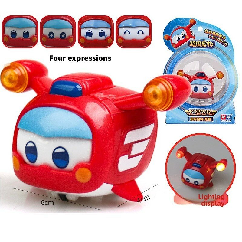 Lets go super wings интерактивные модели животных с множественными выражениями и светящимися огнями для детей красный