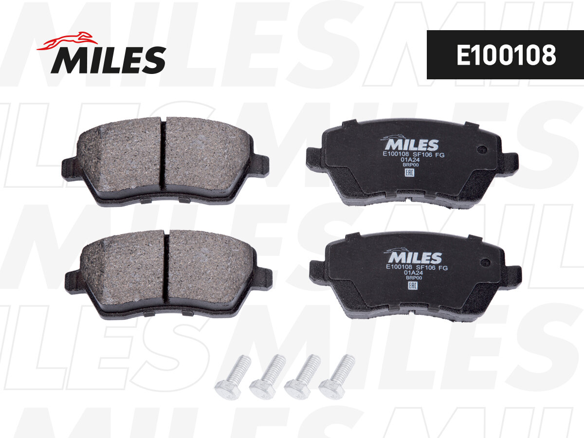 Колодки тормозные передние, для ВАЗ Лада Ларгус, Ниссан Ноут, Рено Дастер, Логан, 1 арт E100108