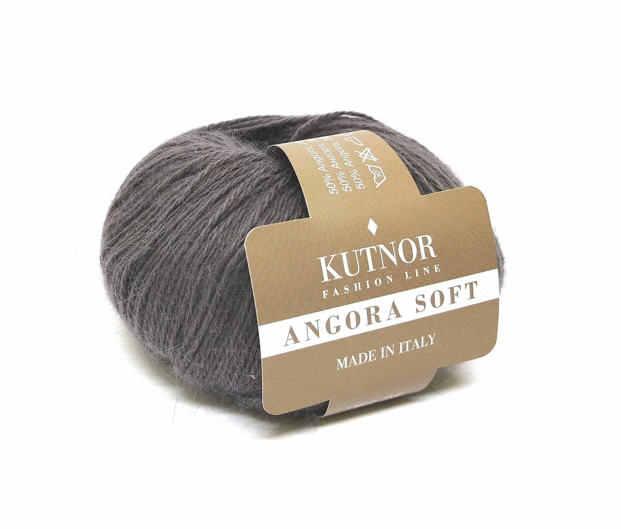 Пряжа Kutnor Angora Soft 0103 (10 мотков, 25г/125м) серо-коричневый