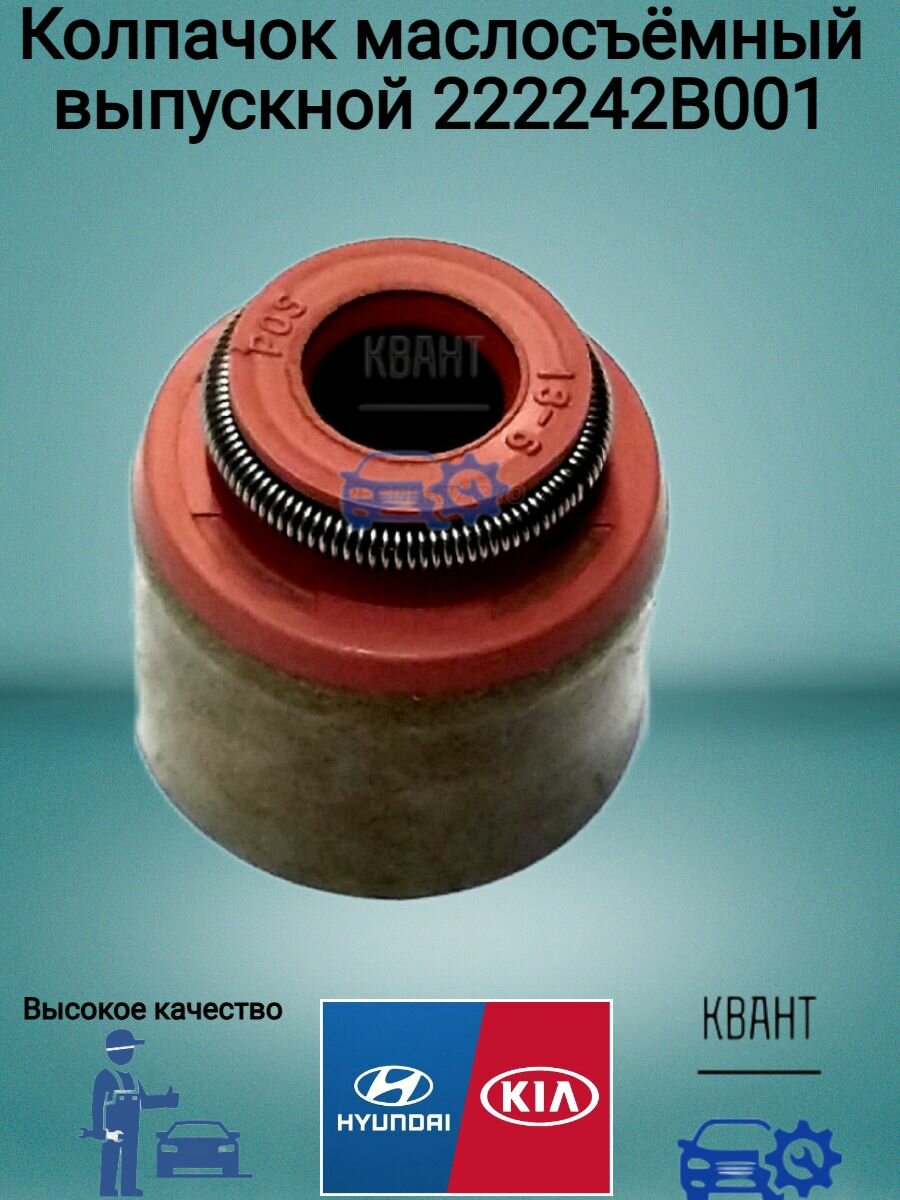 Колпачок маслосъёмный выпускной 222242B001 HYUNDAI-KIA Solaris (11-) KIA Rio (11-) (1.4/1.6) 222242B001