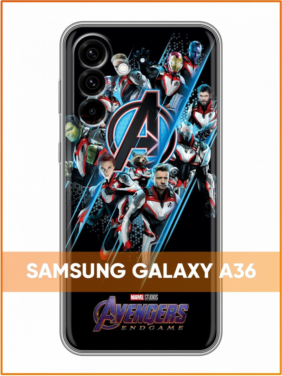 Чехол для Samsung Galaxy A36 с принтом для мальчиков со Мстителями (Самсунг Галакси А36)