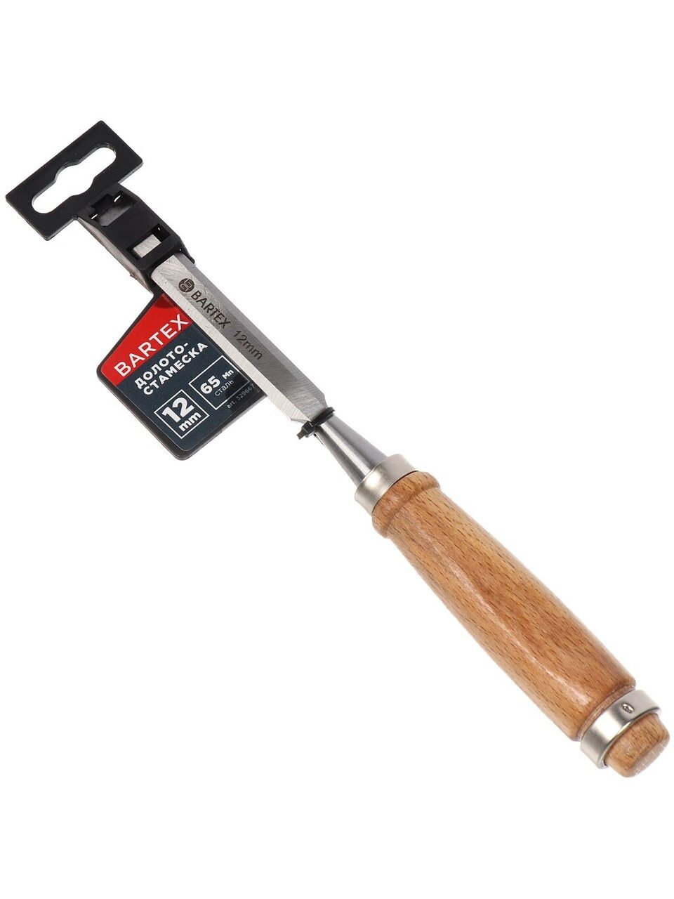 Долото-стамеска Bartex 1248312, 12 мм, деревянная рукоятка, Китай