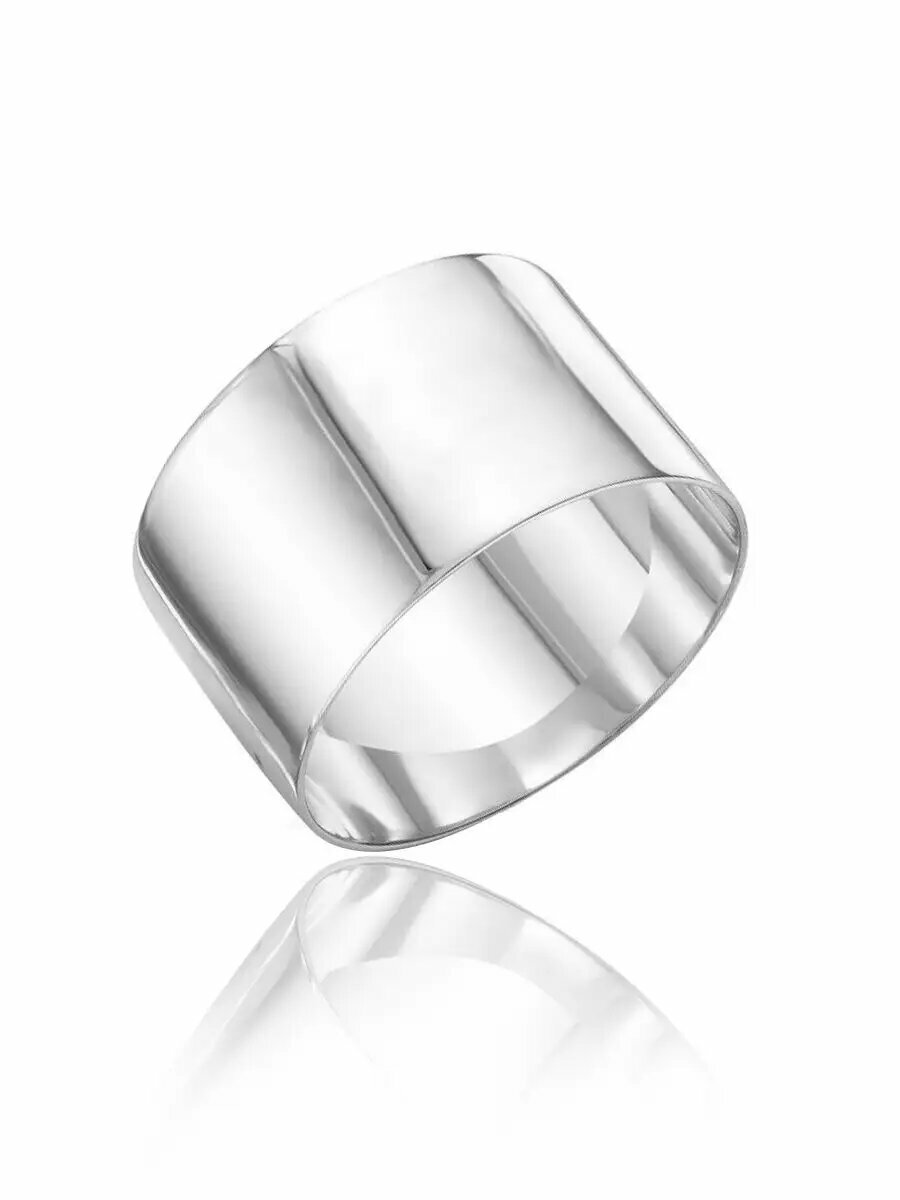 Кольцо широкое, серебро, 925 проба, родирование