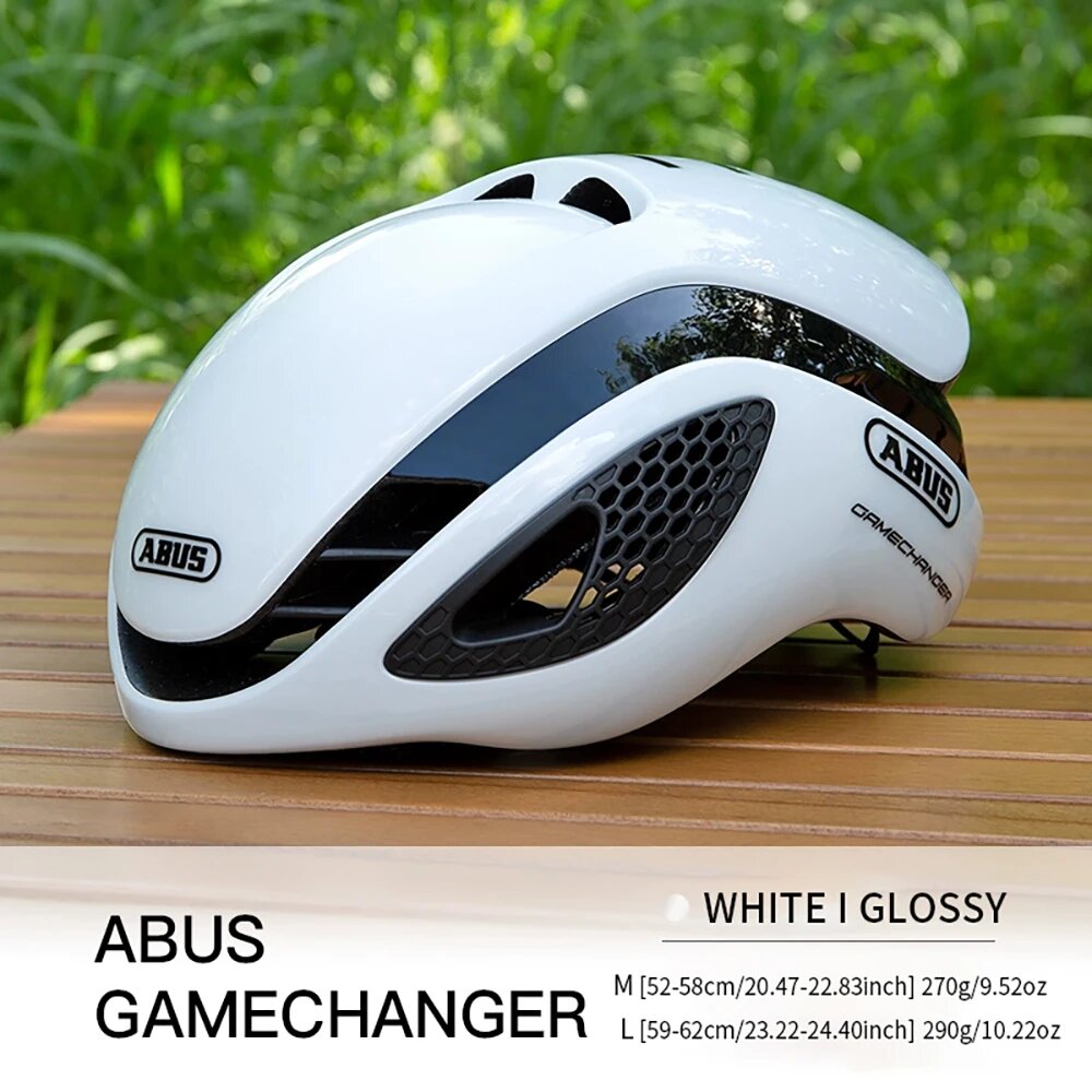 ABUS Gamechanger шлем для велосипеда, белый глянцевый, L
