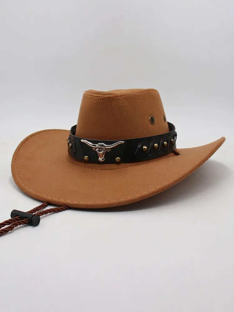 Ковбойская шляпа вестерн шляпа коричневого цвета с декором для костюмированных вечеринок и ролевых игр