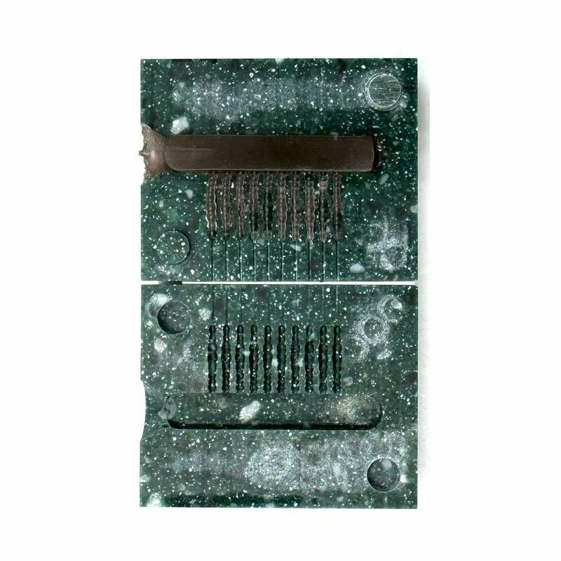 Форма для литья силиконовых рыболовных приманок Мотыль 0,5", 12mm, 10 мест