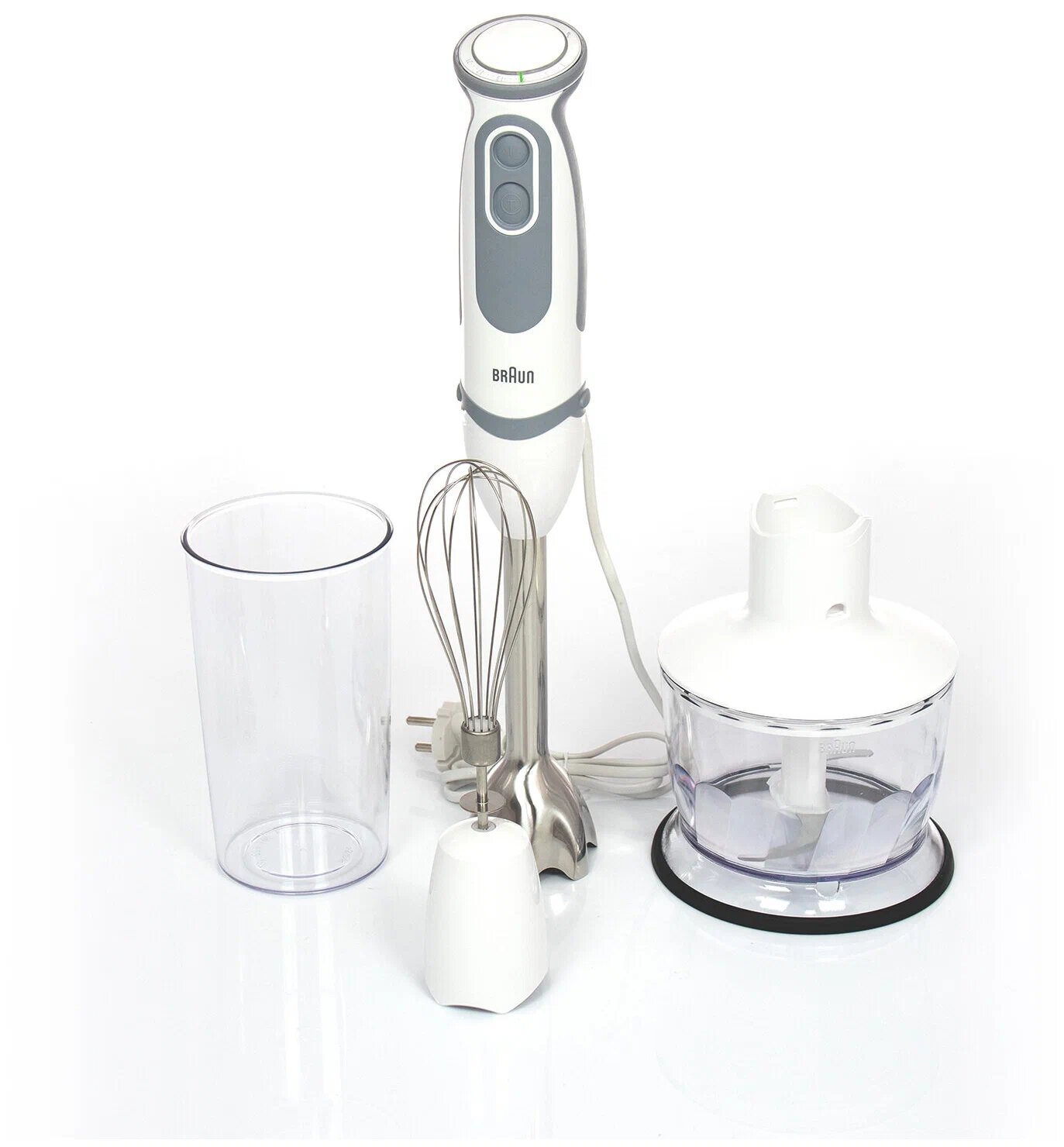 Блендер Braun MQ5235WH, 1000 Вт, 21 скорость, погружной, пластик