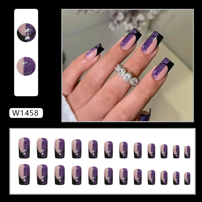 Модные градиентные ногтевые дизайны с блестками "Аврора" в ретро-стиле с цветочными и леопардовыми узорами, ночное небо